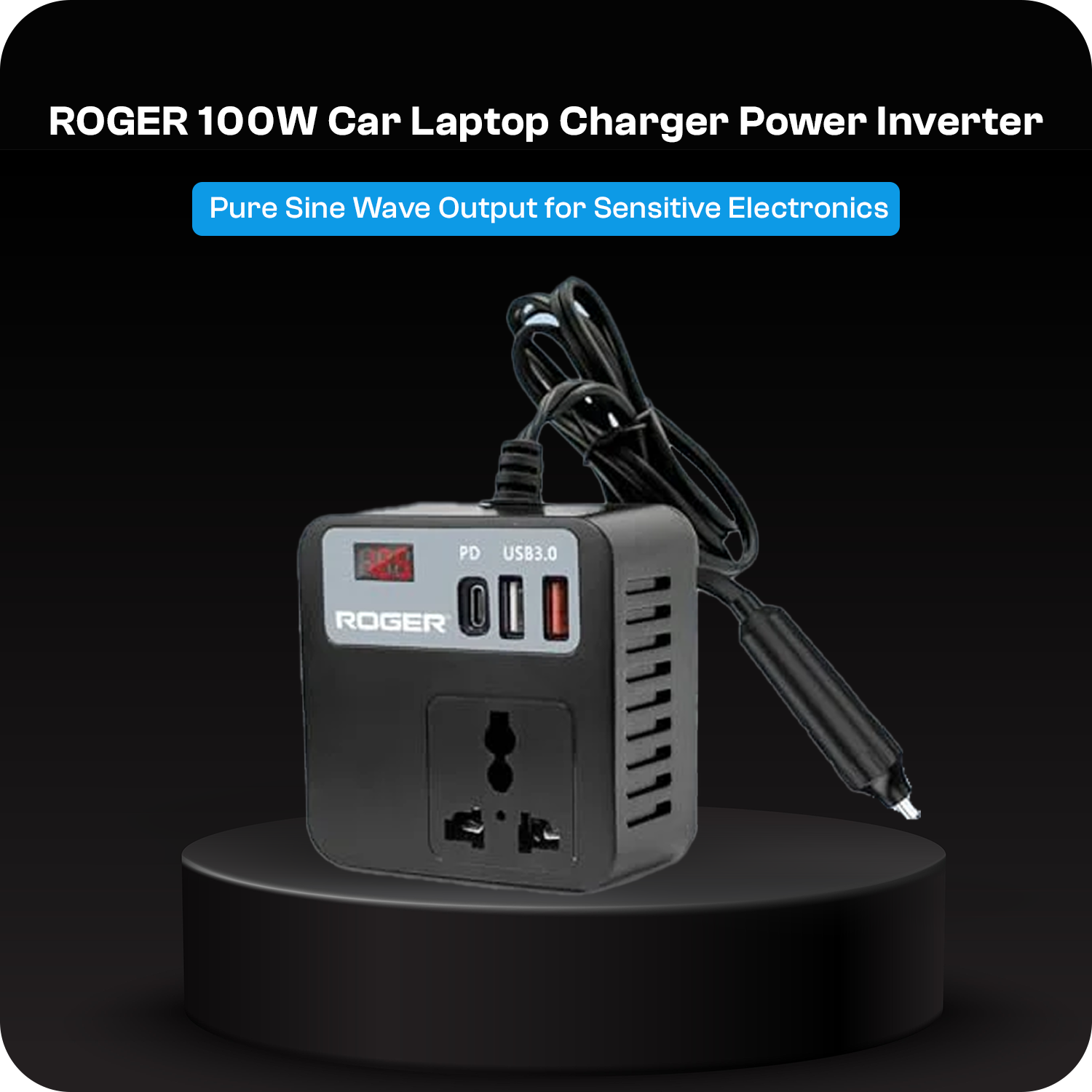 100W Car Laptop Charger – Buy Power Inverter Now | Roger Motors – Roger ...